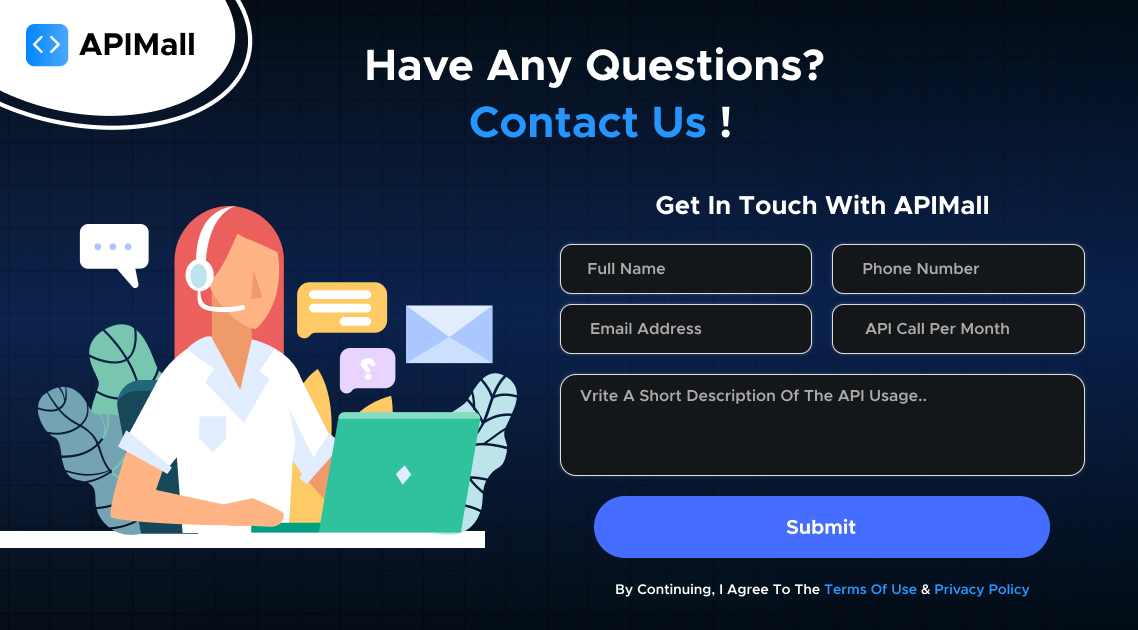 Contact Us - Get in Touch to get API Service